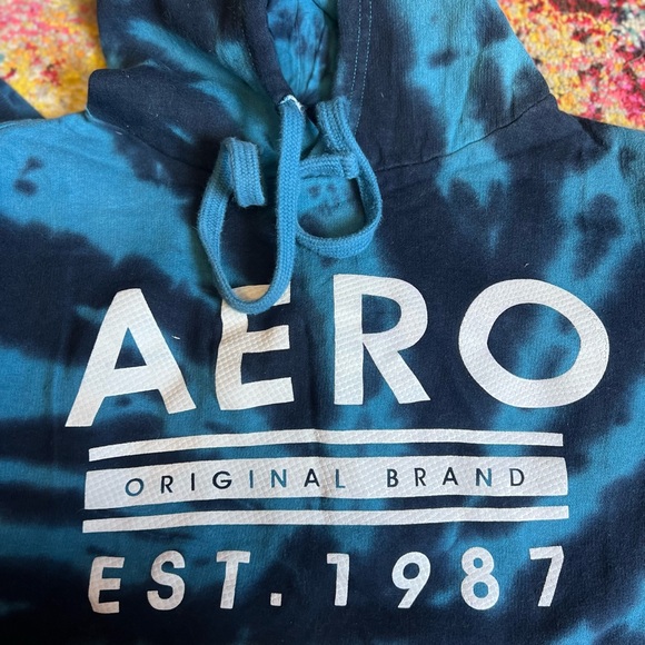 Aeropostale | Sweaters | Aeropostale Blue Tie Dye Hoodie | Poshmark